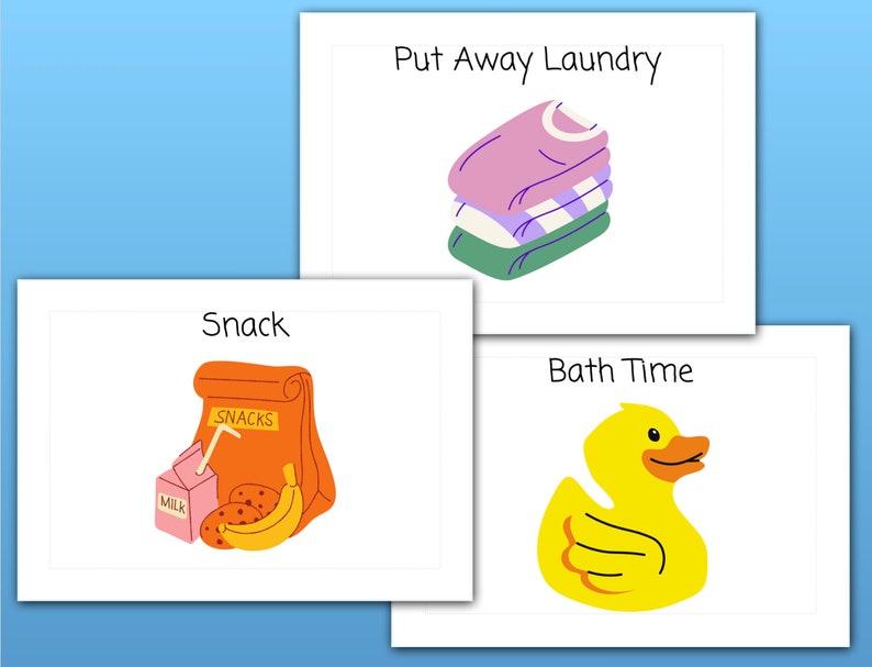 Daily Rhythm Cards Printable Bundle Morning Evening Routine - Etsy