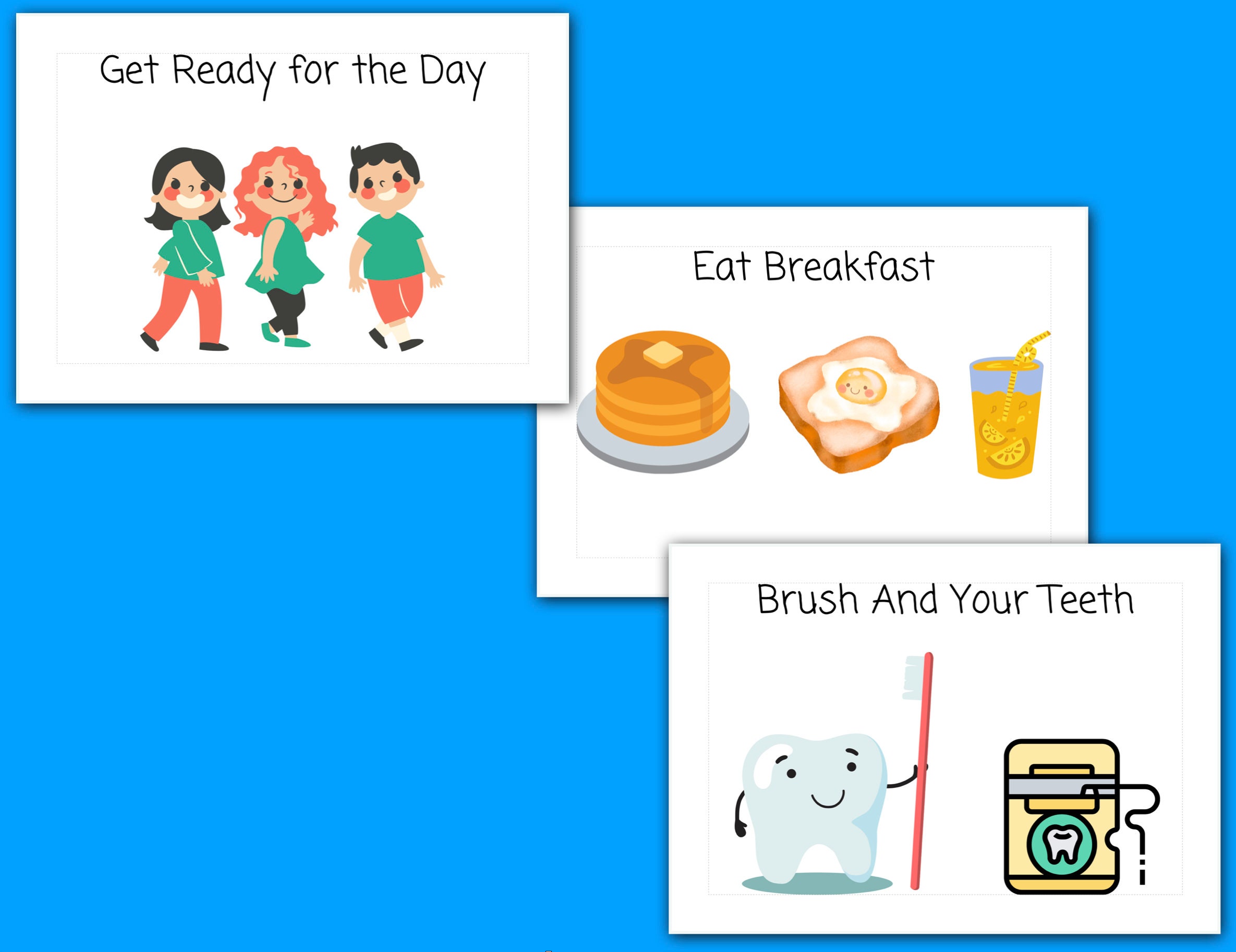 Daily Rhythm Cards Printable Bundle Morning Evening Routine Calendar ...
