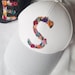 Hand Embroidered Floral Letter Hat: Custom Monogram Baseball Cap - Etsy