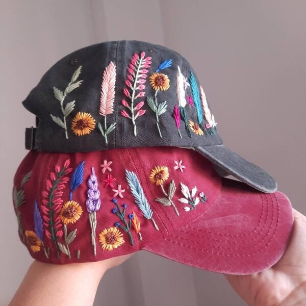 Flower Baseball Cap - Etsy