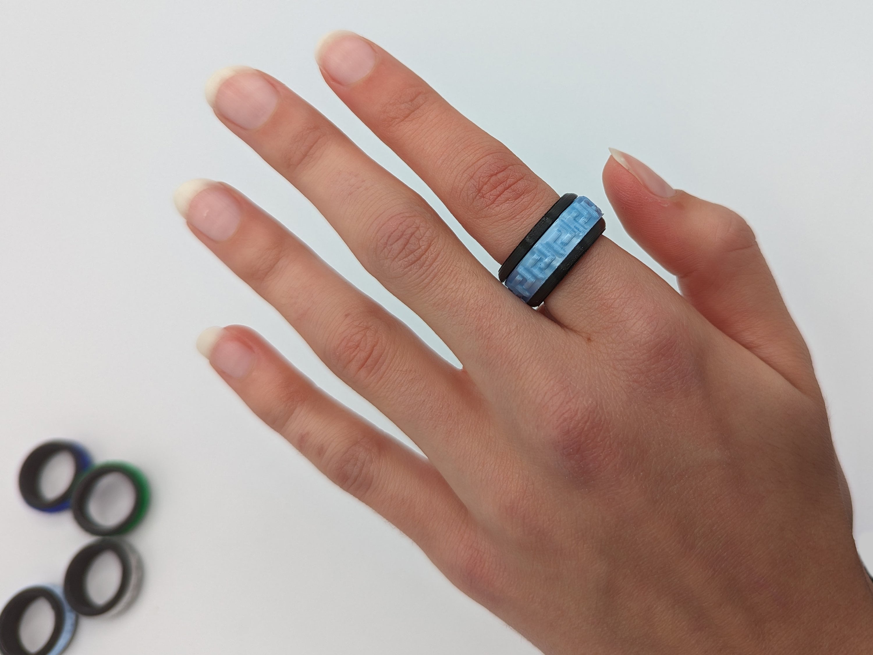 3D Printed Fidget Spinner Ring Anxiety Ring Available in 3 Styles ...