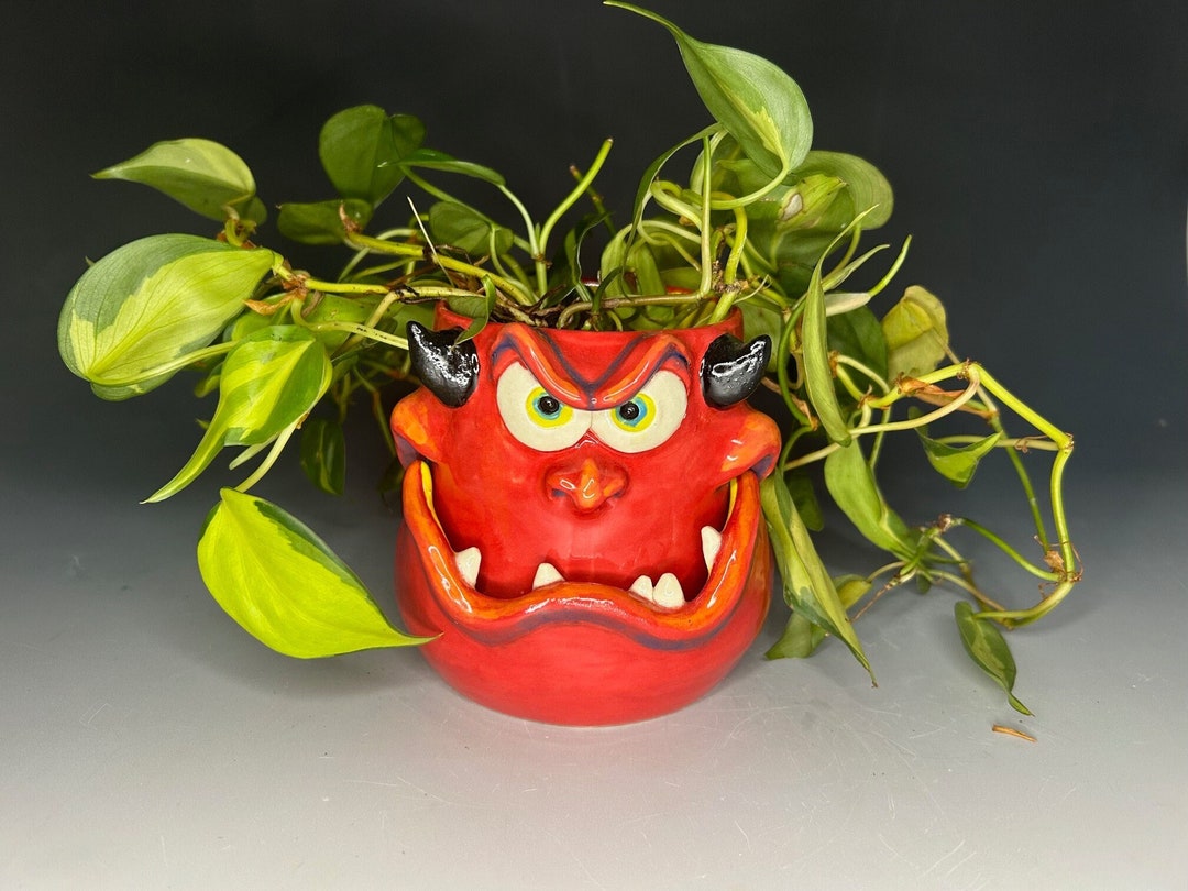 Monster Planter & Water Plate Set GORDON - Etsy