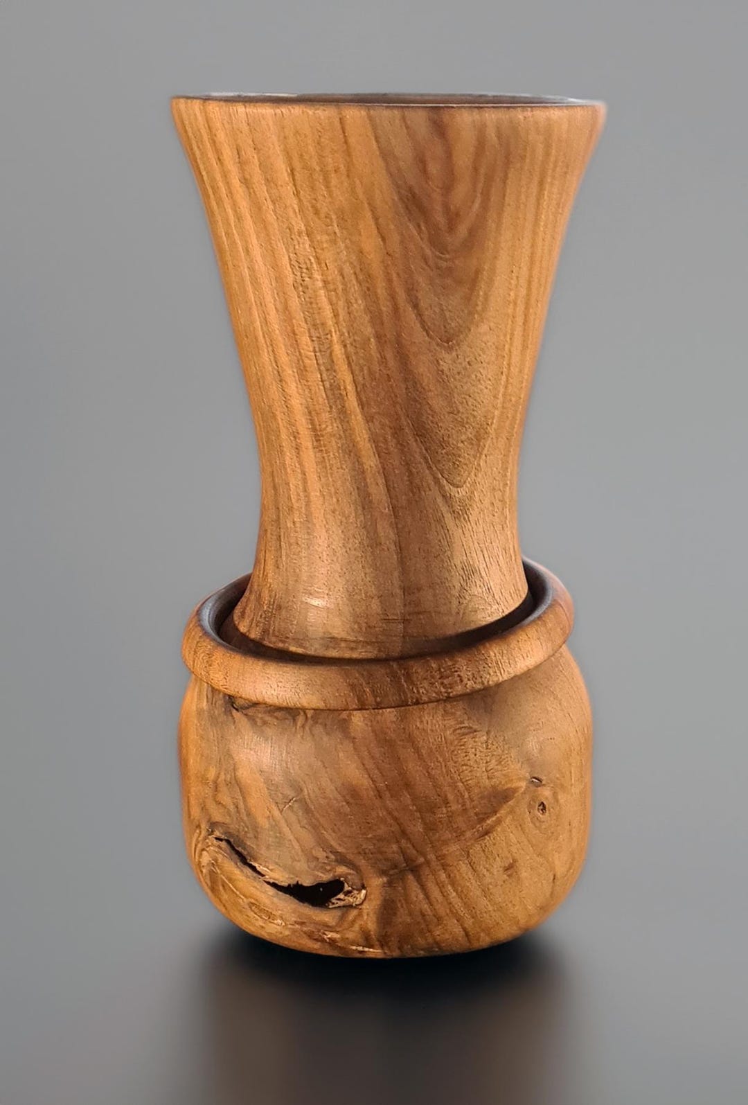 Handcrafted Black Walnut Captive Ring Decorative Vase - Etsy