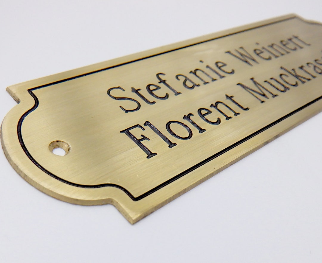 Brass Nameplate Engraved, Door Plate, Home Plate, Office Plate, Hotel ...