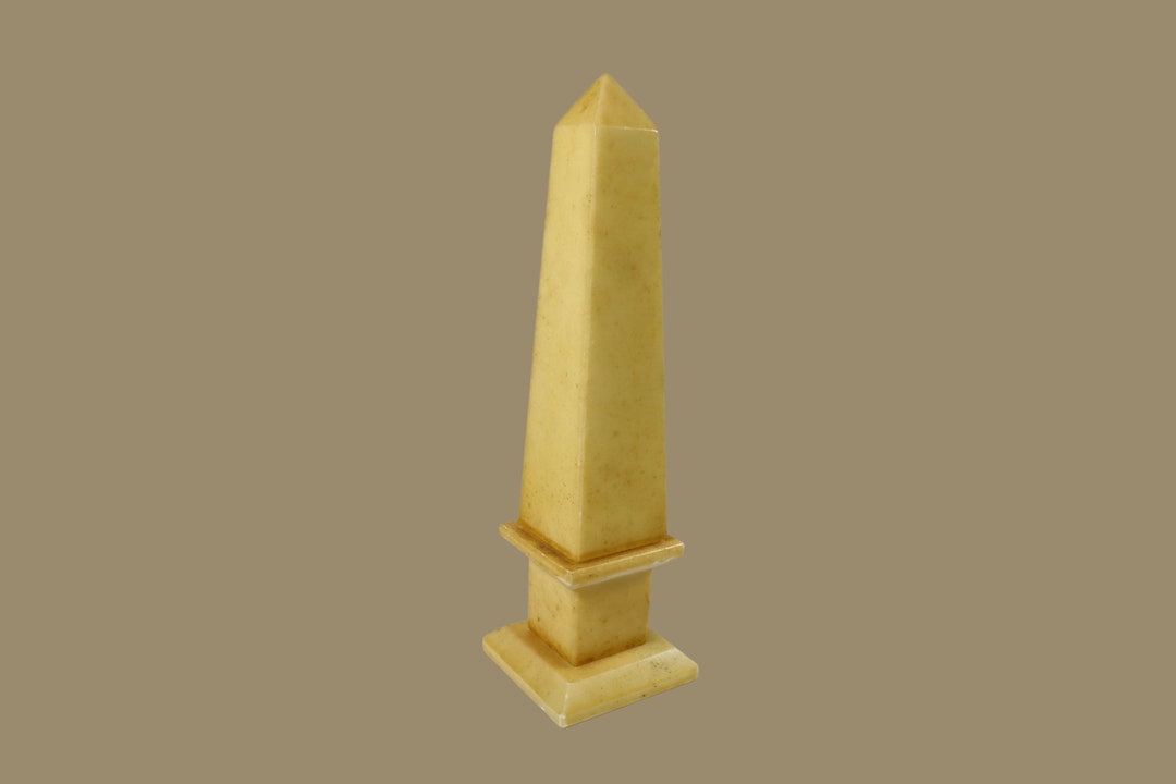 Alabaster Obelisk Stone Decor Object Hand Carved Made in Italy - Etsy