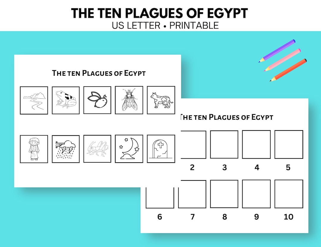 Plagues of Egypt Bible Story Activity, Sunday School Lesson, Ten ...