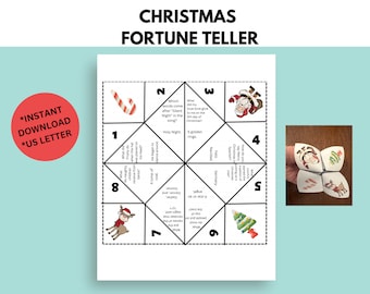 Christmas Joke Teller, Fortune Teller, Cootie Catcher, Christmas Day ...