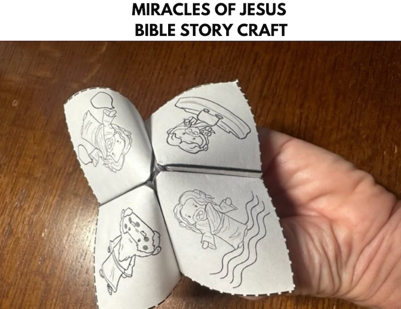 Jesus Miracles Sunday School Craft, Bible Story Activity, Fortune ...