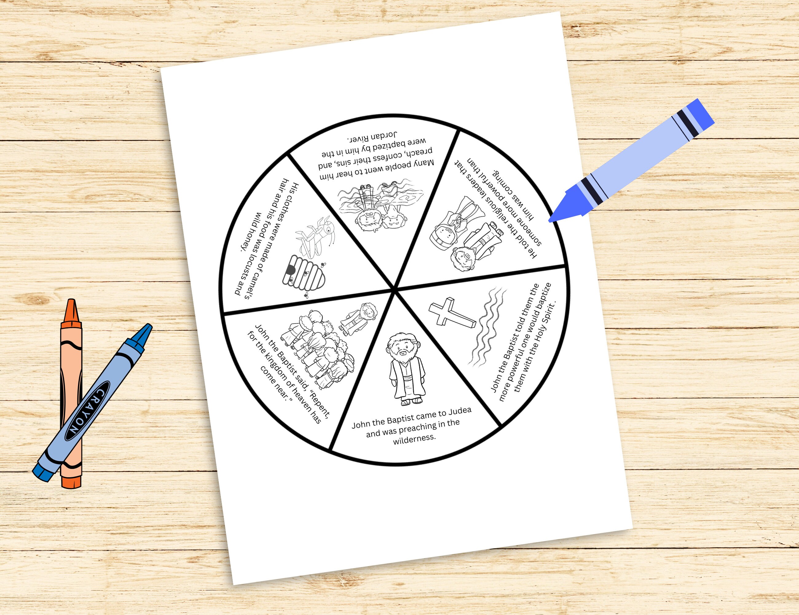 John the Baptist Bible Story Activity, Sunday School Craft, John the ...
