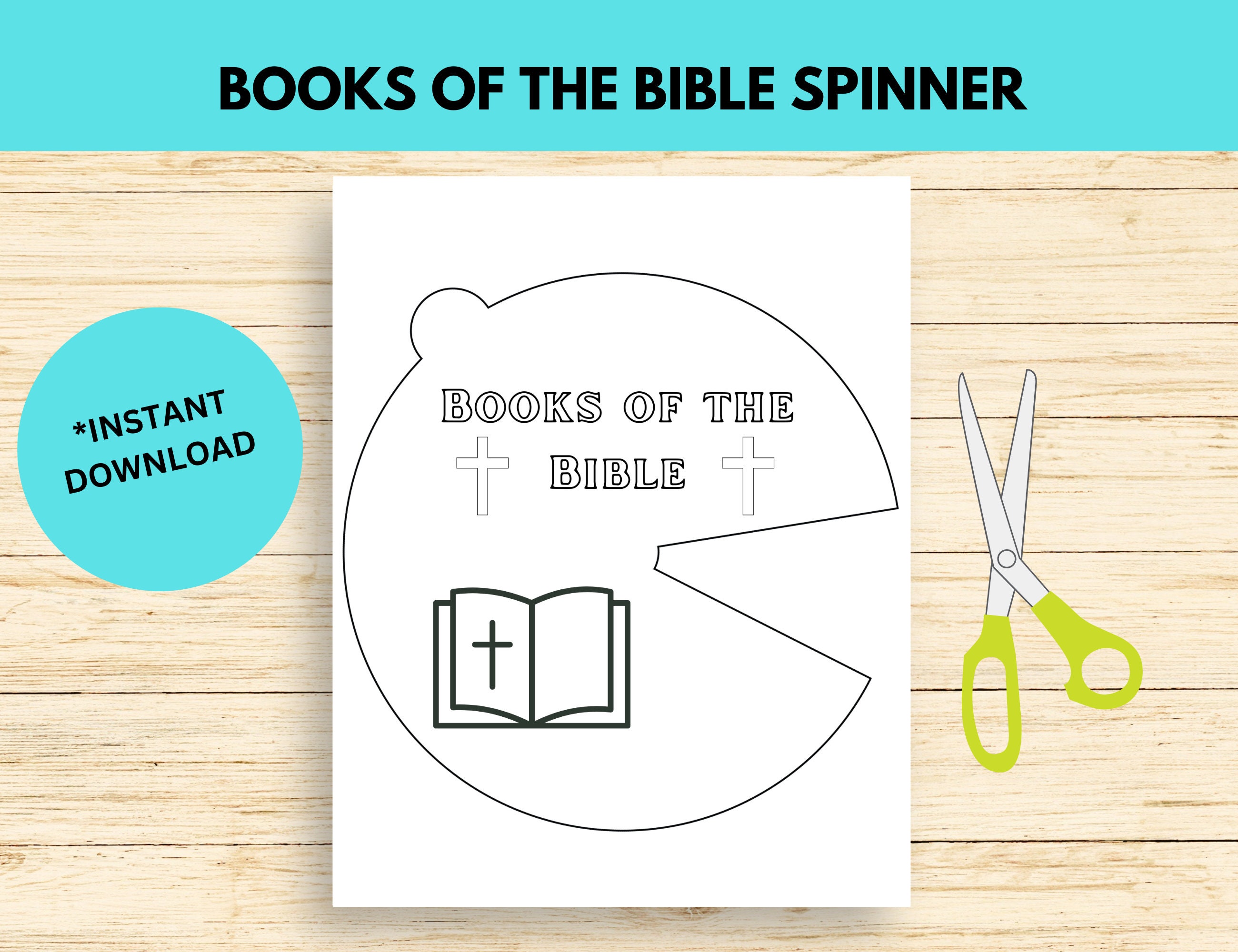 Books of the Bible Spinner, Books of the Bible Printable, Old and New ...