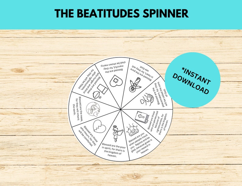 The Beatitudes Bible Story Activity, Sunday School Craft, Beatitudes ...