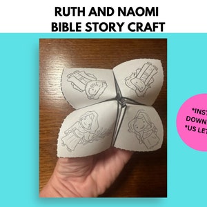 Ruth and Naomi Bible Story Craft, Sunday School Lesson, Fortune Teller ...