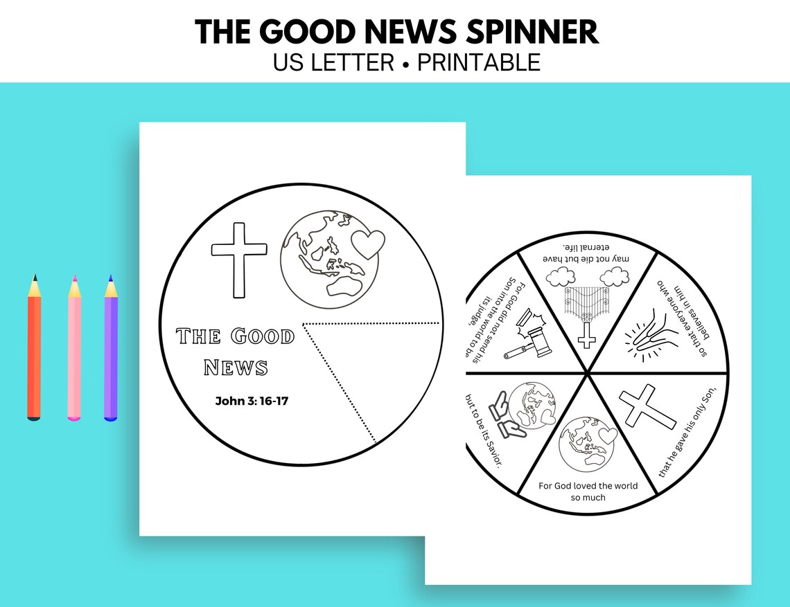 The Good News John 3:16 Bible Story Activity, Sunday School Craft ...