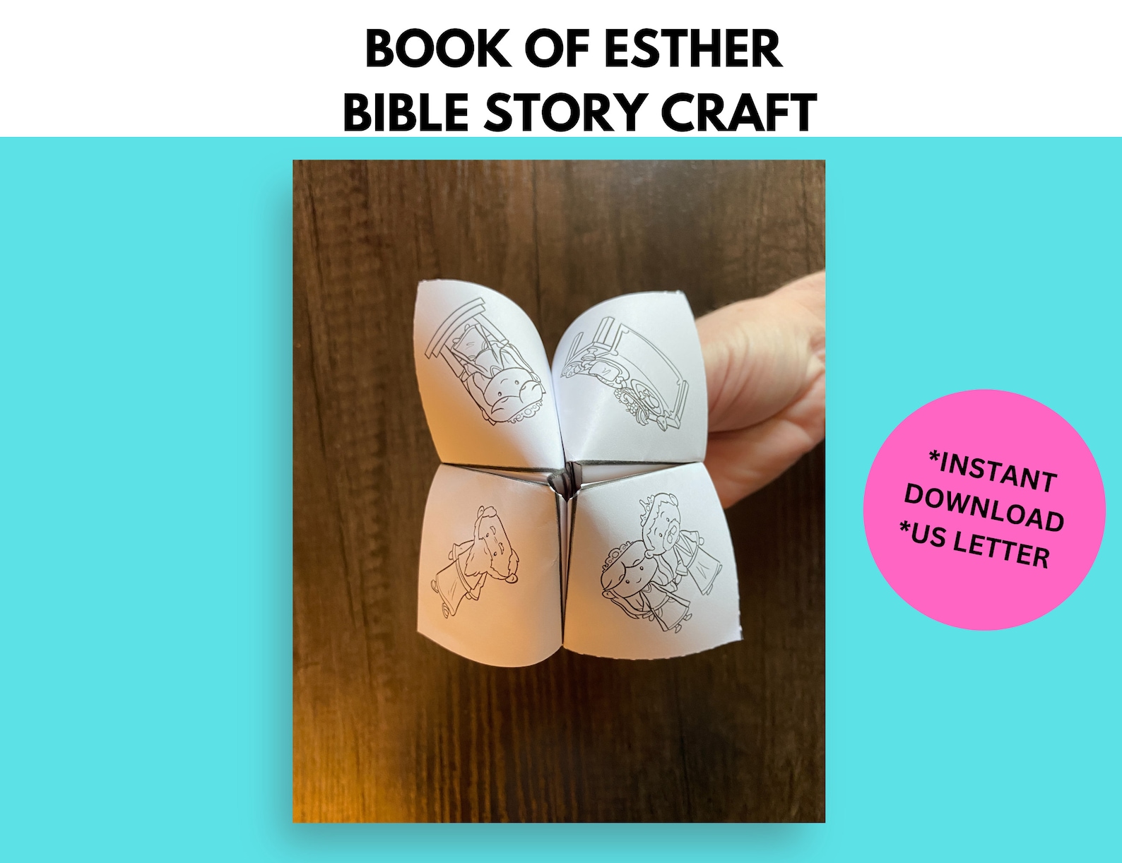 Book of Esther Bible Story Activity, Sunday School Craft, Fortune ...