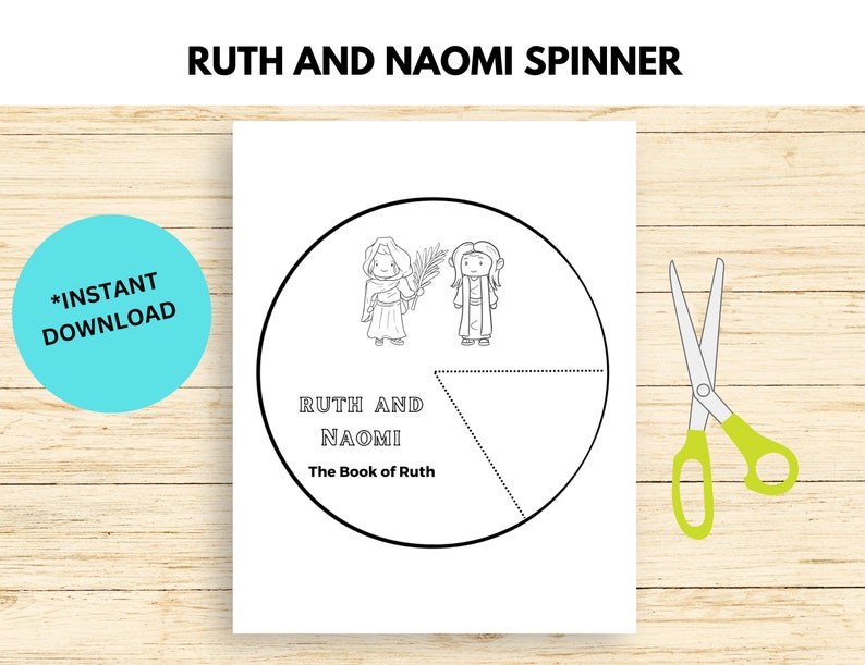 Ruth and Naomi Spinner, Bible Story Craft, Sunday School Lesson, Book ...