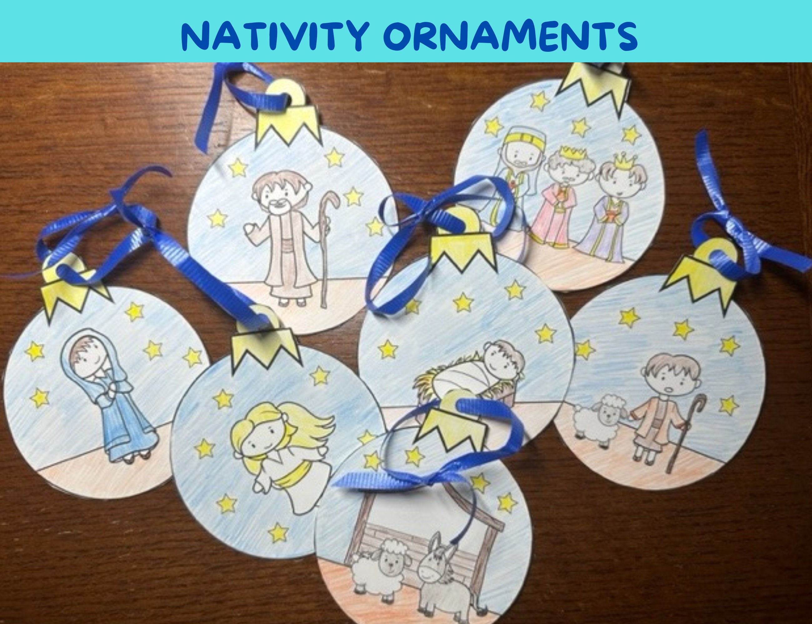 Nativity Ornaments, Christmas Ornaments, Printable Ornaments, Sunday ...