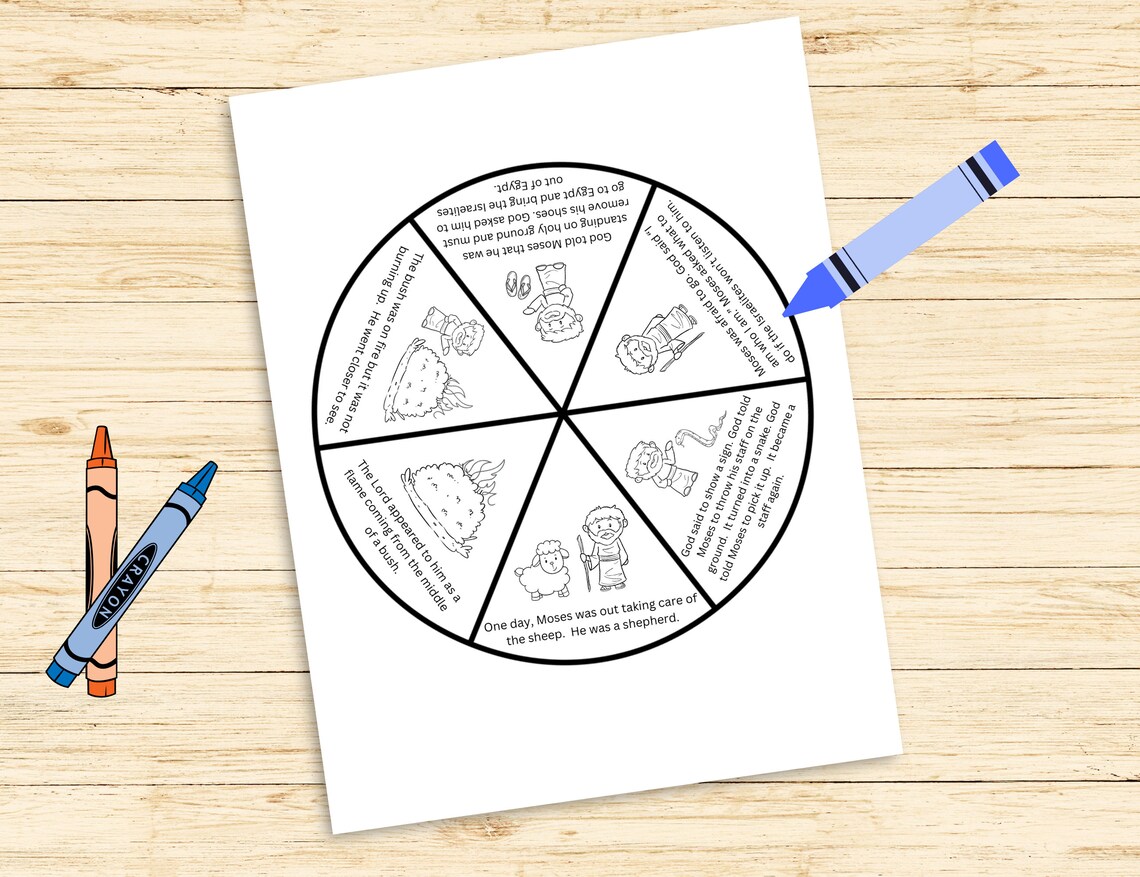 Moses and the Burning Bush Sunday School Craft, Bible Story Activity ...