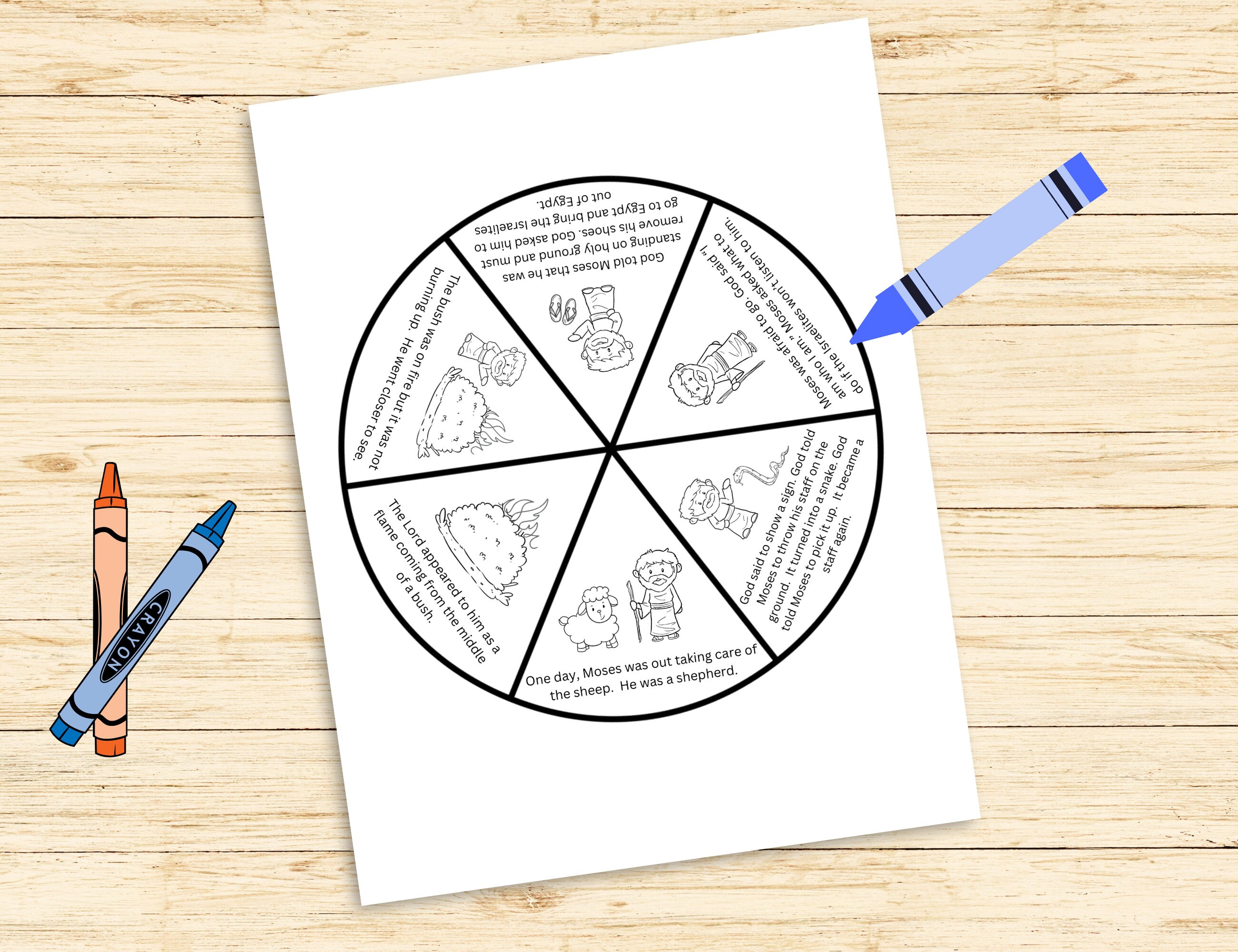 Moses and the Burning Bush Sunday School Craft, Bible Story Activity ...