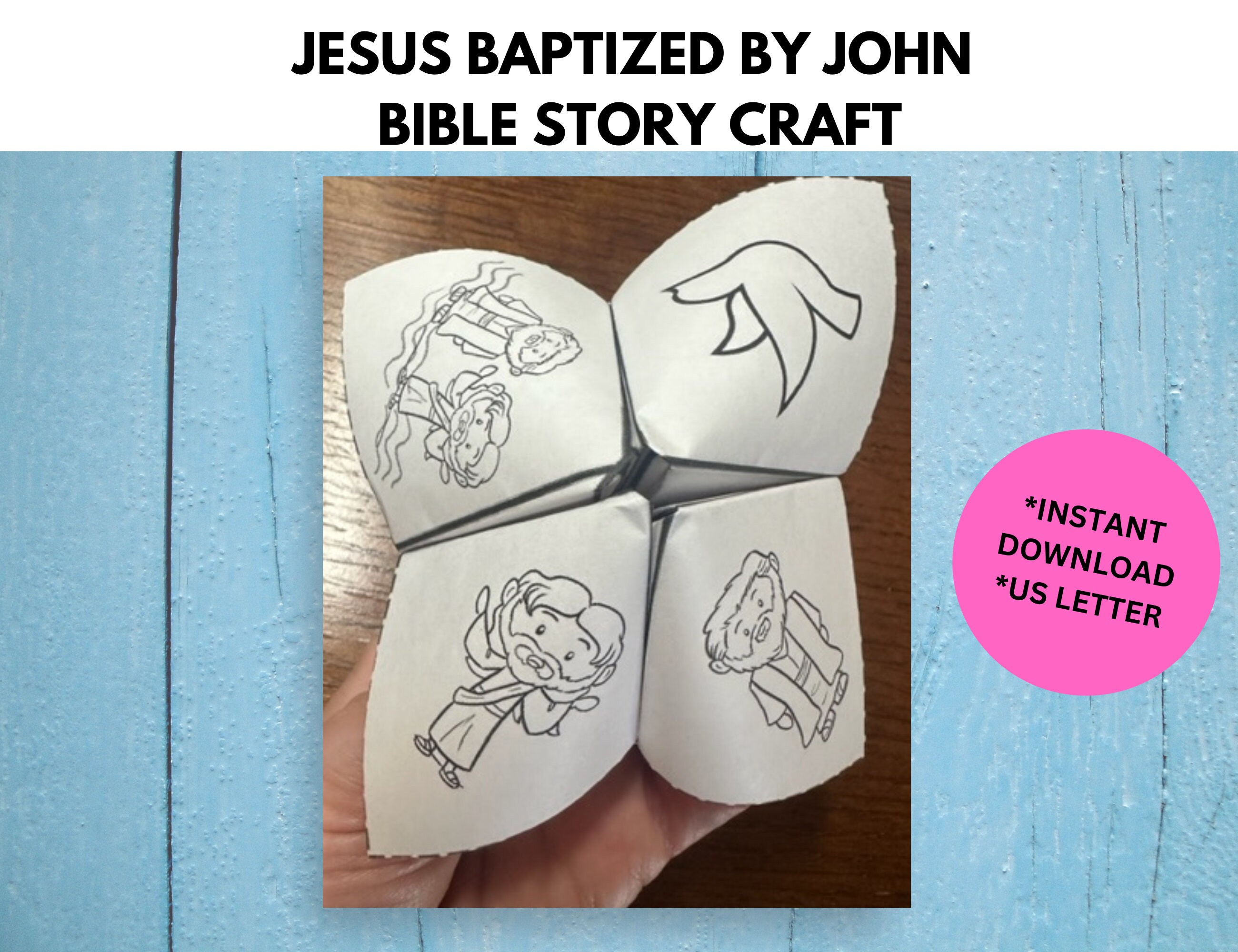 Jesus Baptism, John the Baptist Bible Story Activity, Sunday School ...