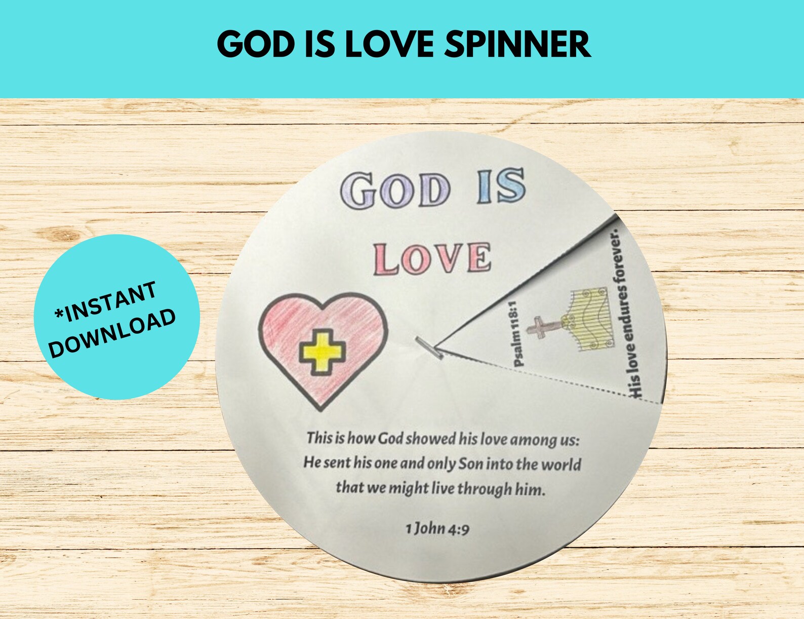 Gods Love Bible Story Activity, Sunday School Craft, Scripture Activity ...