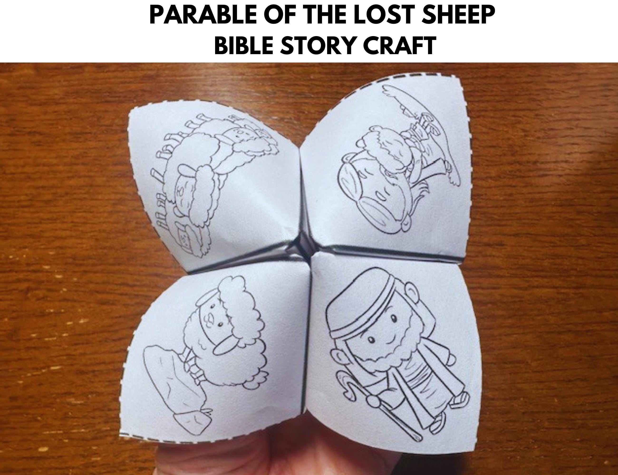 Parable of the Lost Sheep Bible Story Activity, Sunday School Craft ...