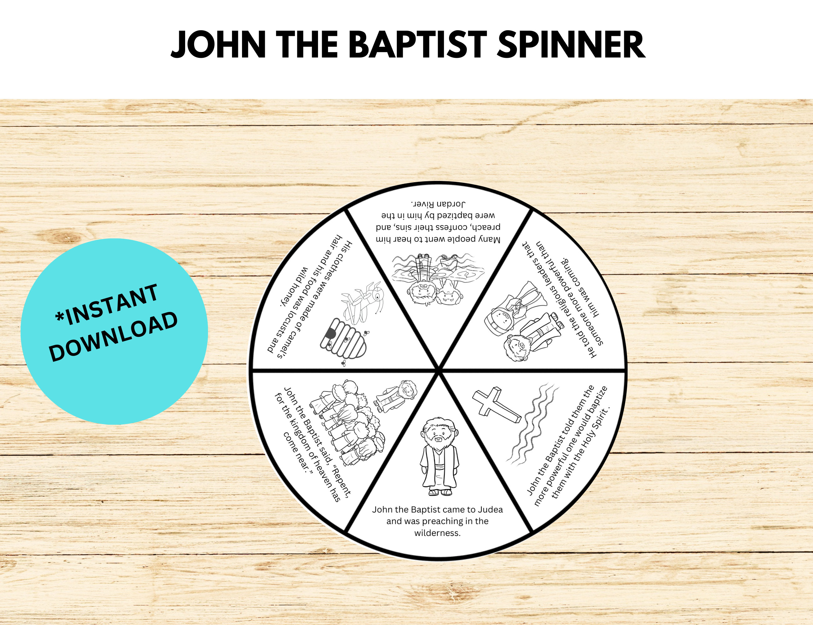 John the Baptist Bible Story Activity, Sunday School Craft, John the ...