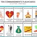 Ten Commandments Flash Cards, Sunday School Lesson, Bible Story ...