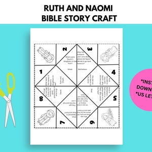 Ruth and Naomi Bible Story Craft, Sunday School Lesson, Fortune Teller ...