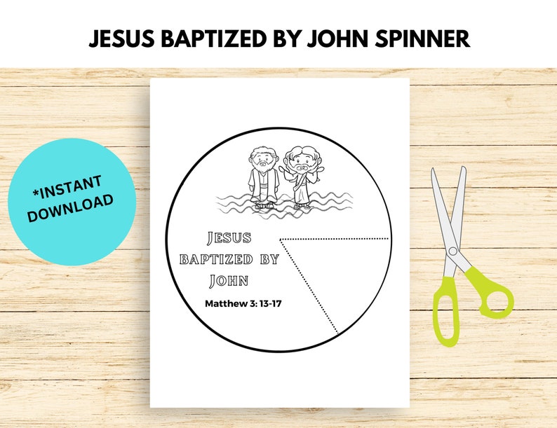 Jesus Baptism, John the Baptist Bible Story Activity, Sunday School ...