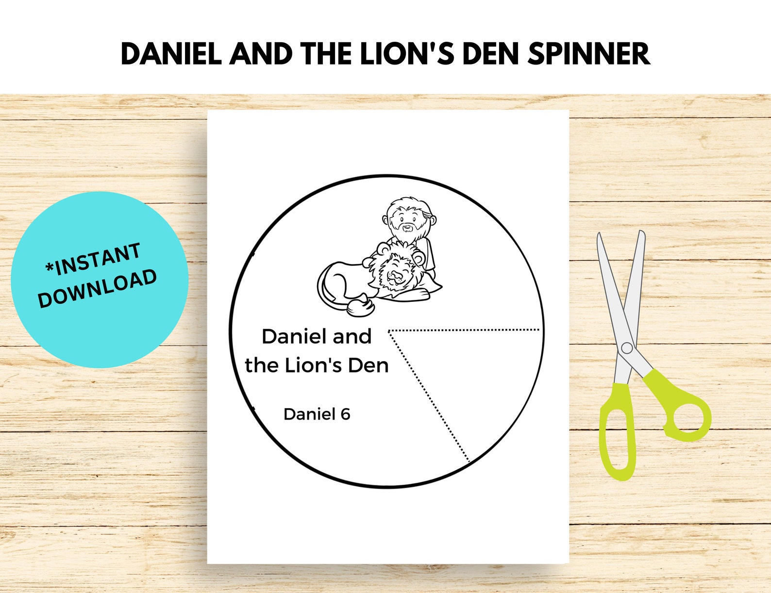 Daniel and the Lions Den Spinner, Daniel in the Lions Den Bible Story ...