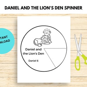 Daniel and the Lions Den Spinner, Daniel in the Lions Den Bible Story ...