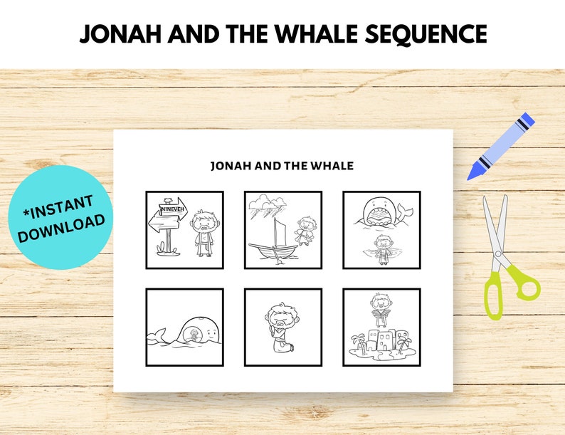 Jonah and the Whale Craft, Jonah and the Whale Bible Story, Sunday ...