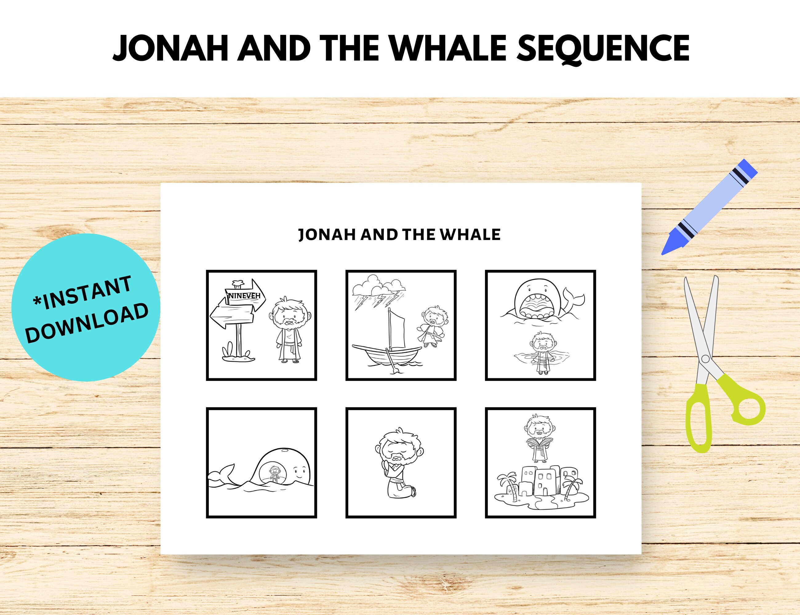 Jonah and the Whale Craft, Jonah and the Whale Bible Story, Sunday ...