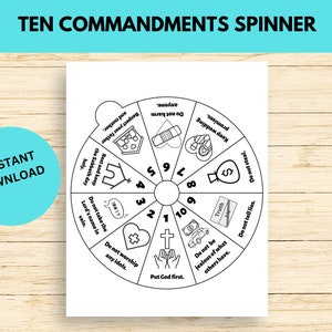 Ten Commandments Bible Story Activity, Sunday School Craft, Ten ...