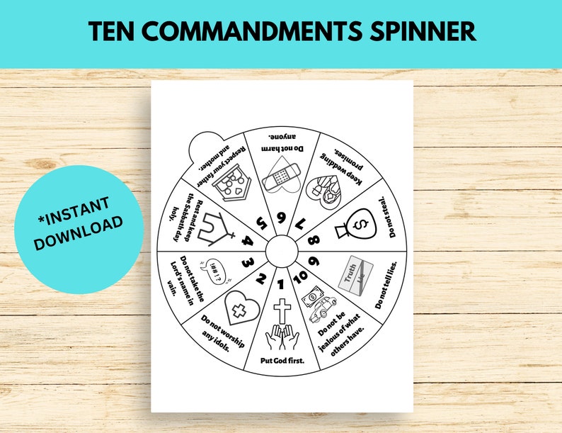 Ten Commandments Bible Story Activity, Sunday School Craft, Ten ...