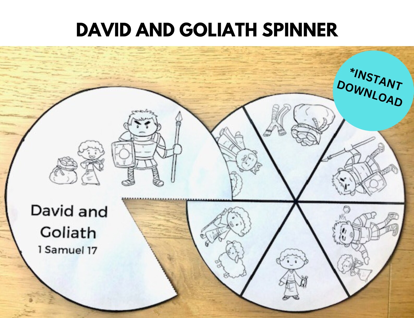 David and Goliath Sunday School Craft, Bible Story Activities, Kids ...