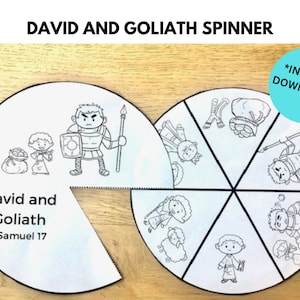 David and Goliath Sunday School Craft, Bible Story Activities, Kids ...