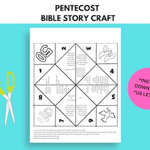Pentecost Sunday School Craft, Bible Story Activity, Fortune Teller ...