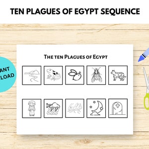 Plagues of Egypt Bible Story Activity, Sunday School Lesson, Ten ...