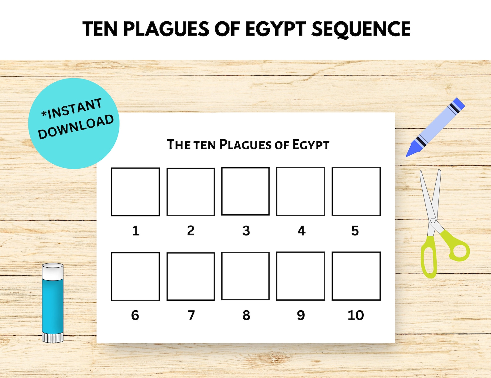 Plagues of Egypt Bible Story Activity, Sunday School Lesson, Ten ...
