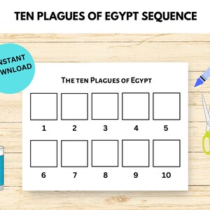 Plagues of Egypt Bible Story Activity, Sunday School Lesson, Ten ...