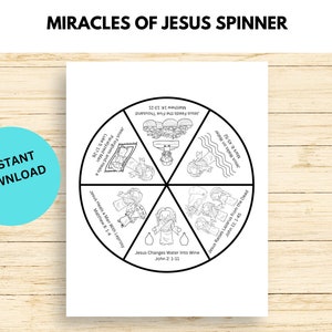 Jesus Miracles Sunday School Craft, Bible Story Activity, Printable ...
