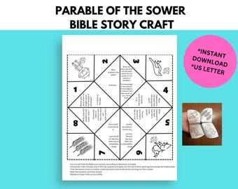 Parable of the Sower, Bible Story Activity, Sunday School Craft ...