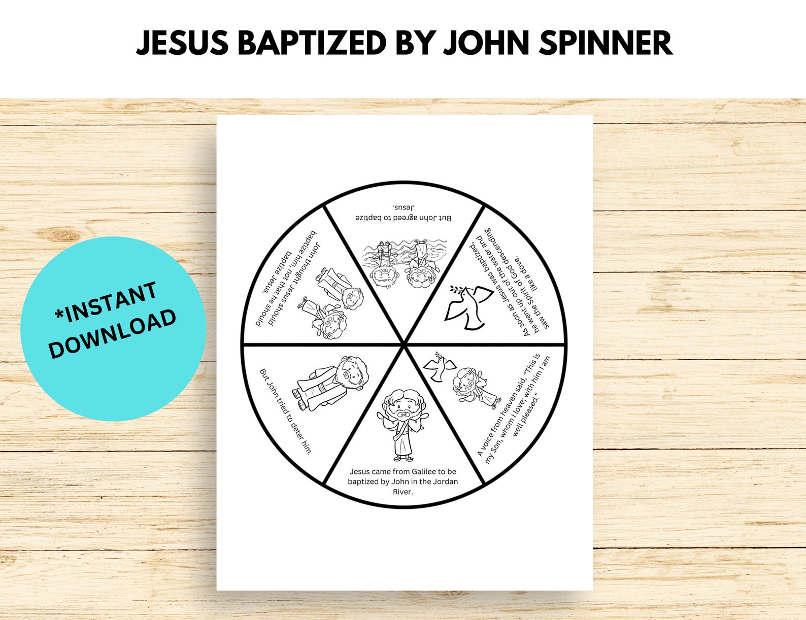 Jesus Baptism, John the Baptist Bible Story Activity, Sunday School ...