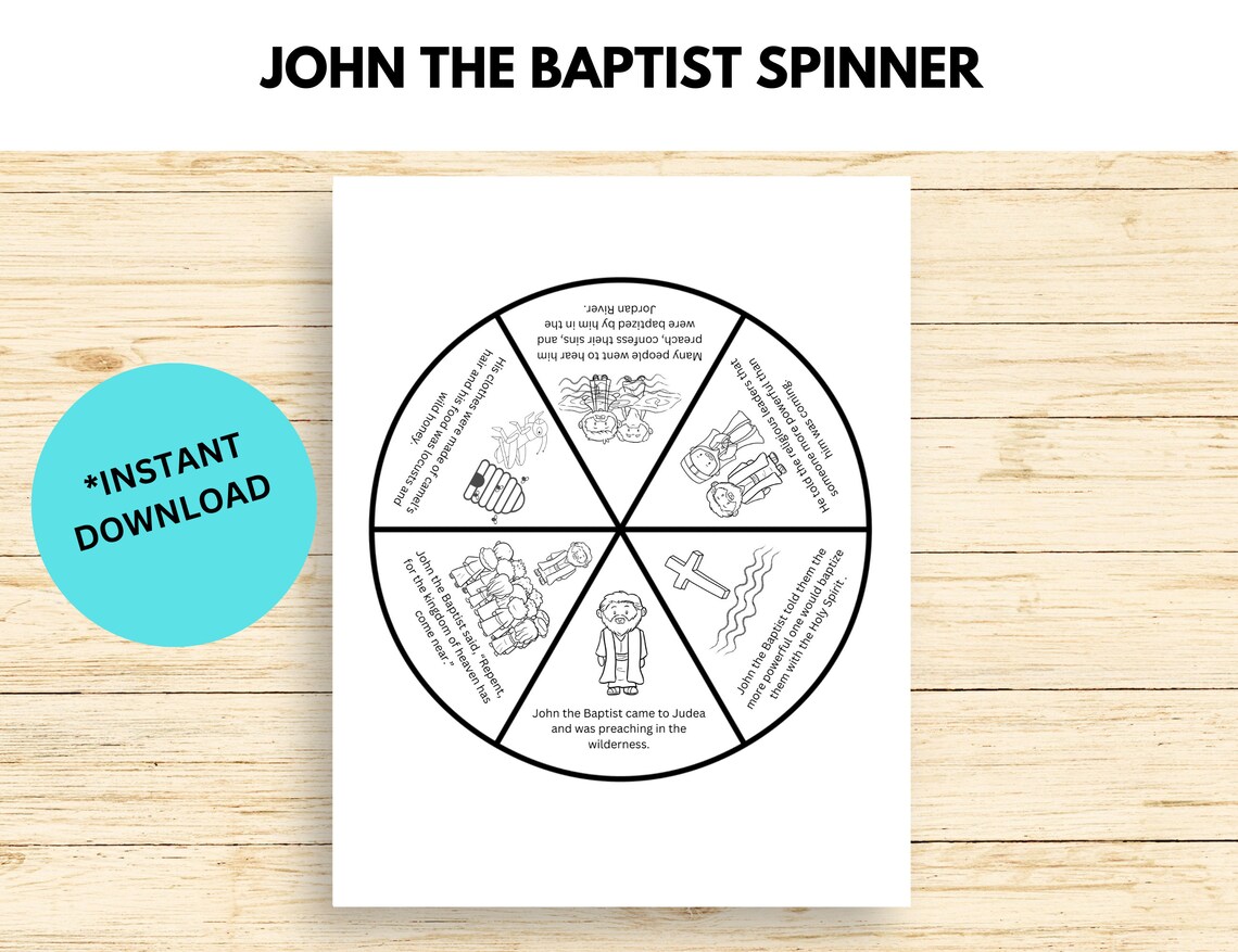 John the Baptist Bible Story Activity, Sunday School Craft, John the ...
