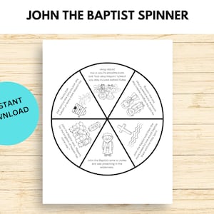 John the Baptist Bible Story Activity, Sunday School Craft, John the ...