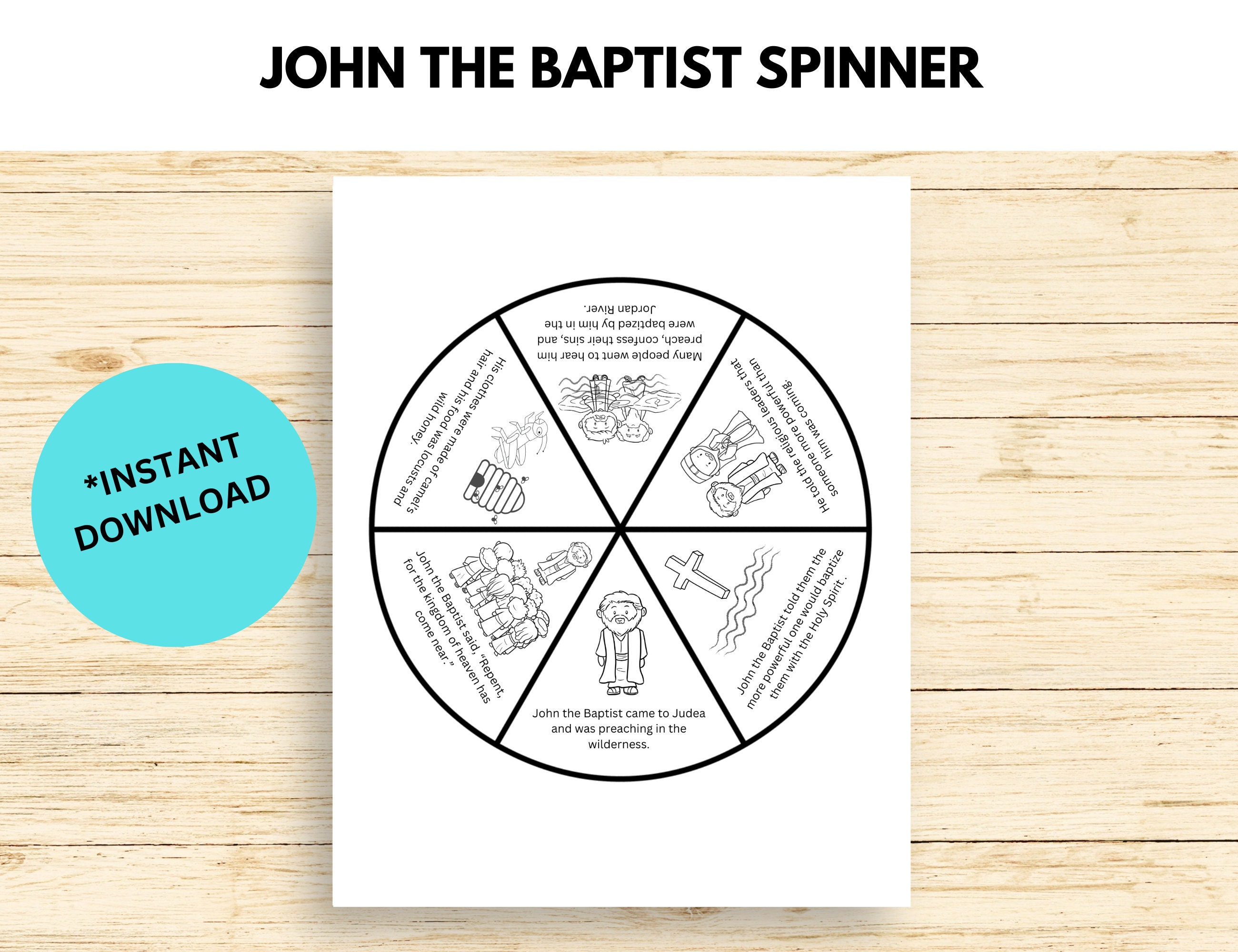 John the Baptist Bible Story Activity, Sunday School Craft, John the ...