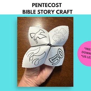 Pentecost Sunday School Craft, Bible Story Activity, Fortune Teller ...