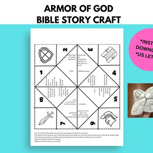 Armor of God Craft, Bible Story Activity, Sunday School Craft, Fortune ...