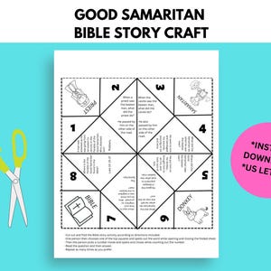 Good Samaritan Bible Story Activity, Sunday School Craft, Fortune ...